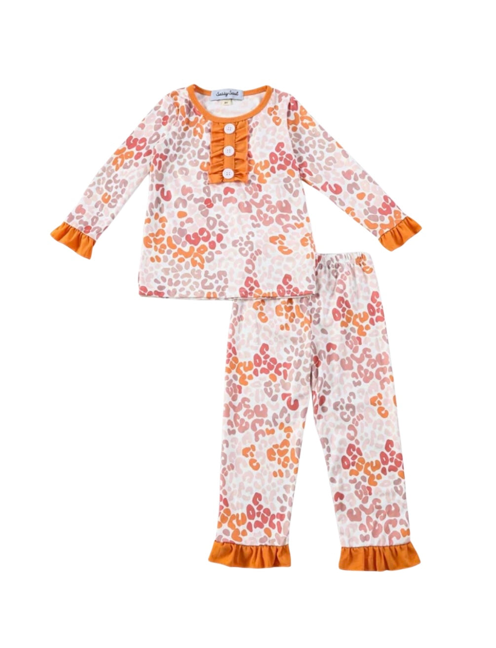 Orange Ruffle Pajamas – Ruby James Children’s Boutique